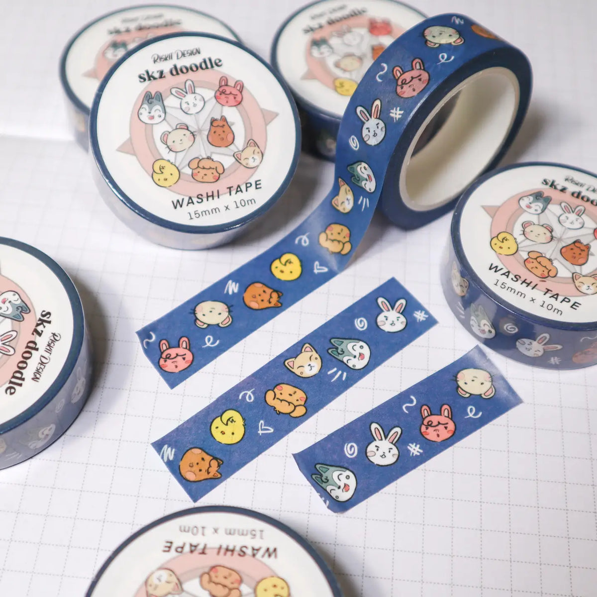 [Riskit Designs] Stray Kids Doodle Washi Tape – lilakshop