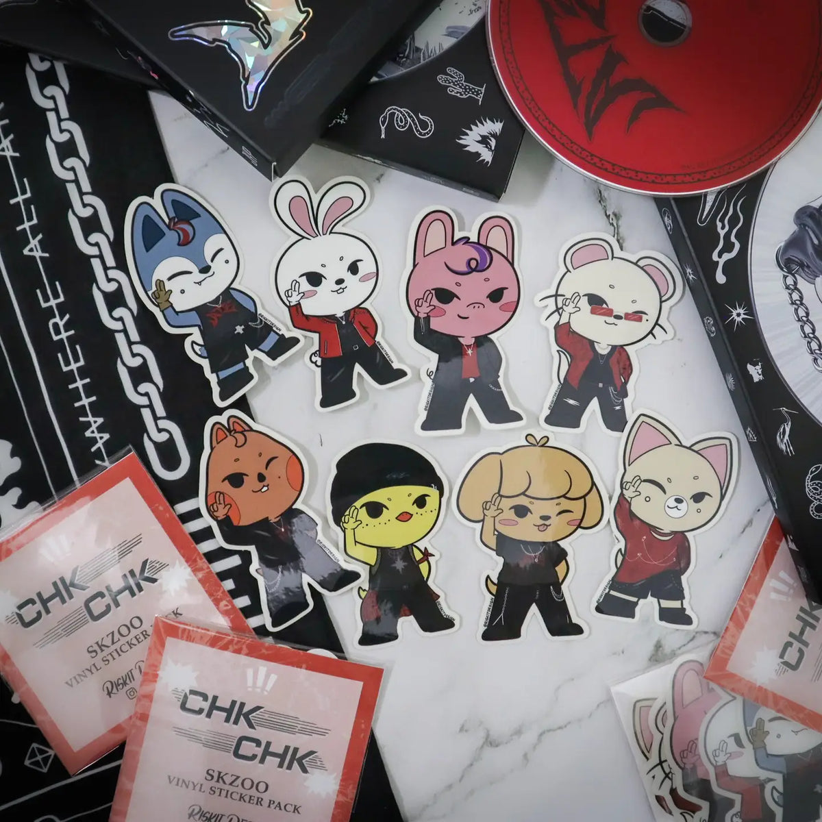 [Riskit Designs] Stray Kids CHK CHK BOOM Sticker – lilakshop