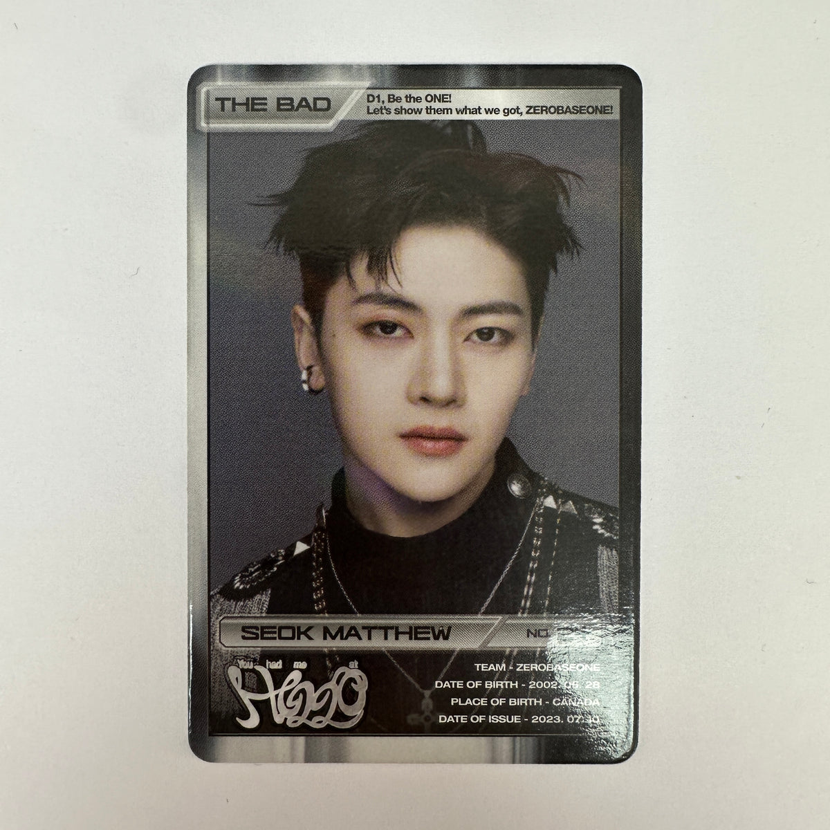 (RESTOCK) ZEROBASEONE - You Had Me At Hello Matthew ID Card – lilakshop