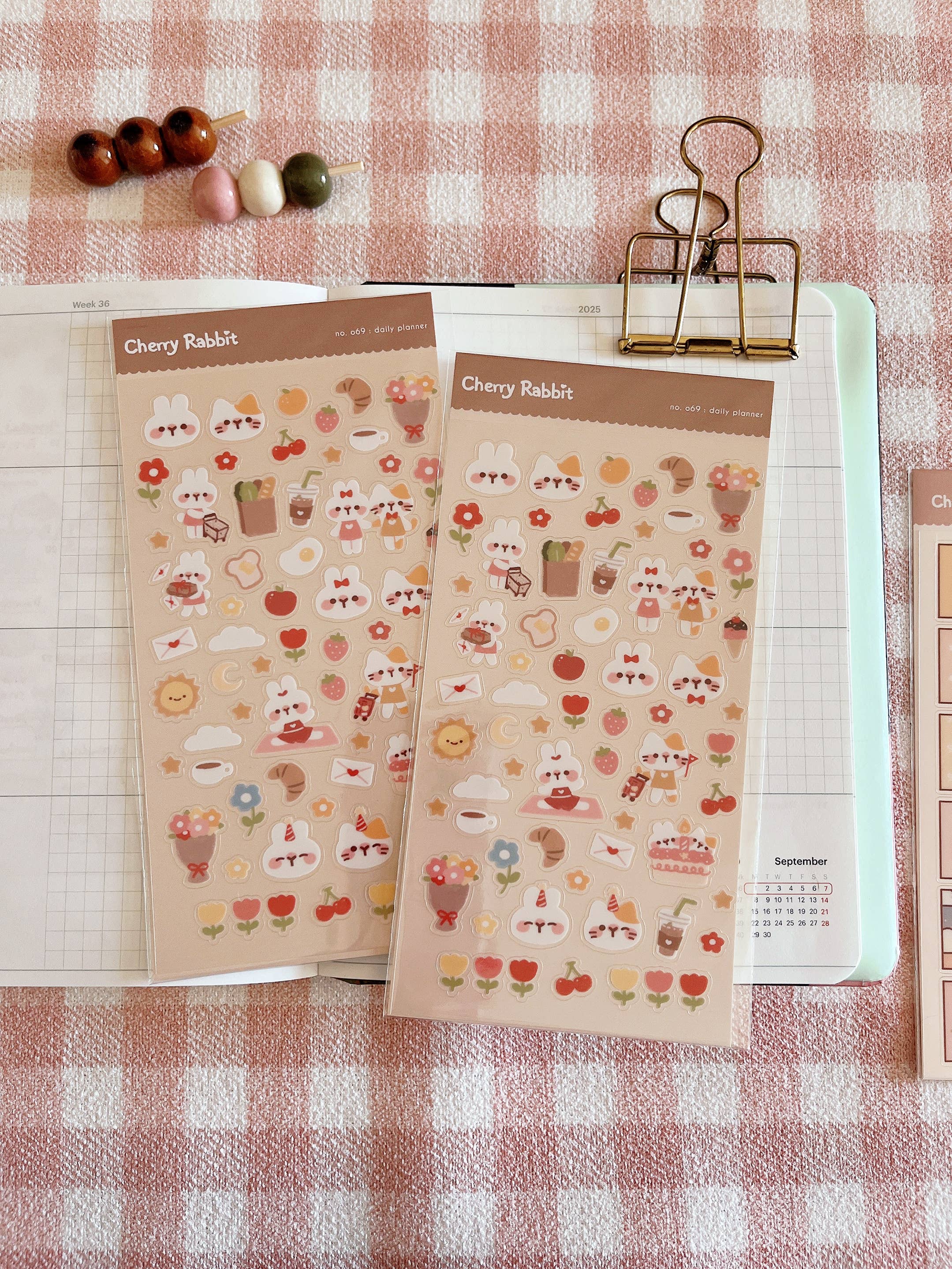 [Cherry Rabbit] Daily Planner Sticker Sheet – lilakshop