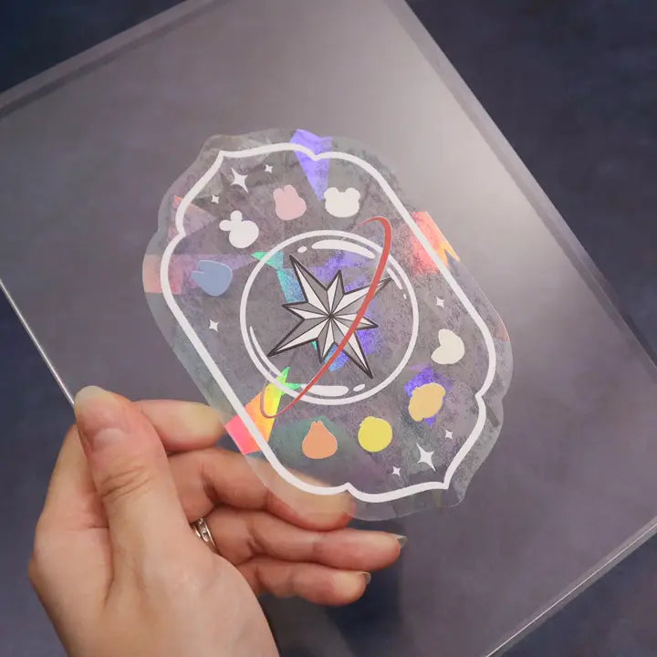 [Riskit Design] Stray Kids Stay's Compass Rainbow Suncatcher Decal Sti ...