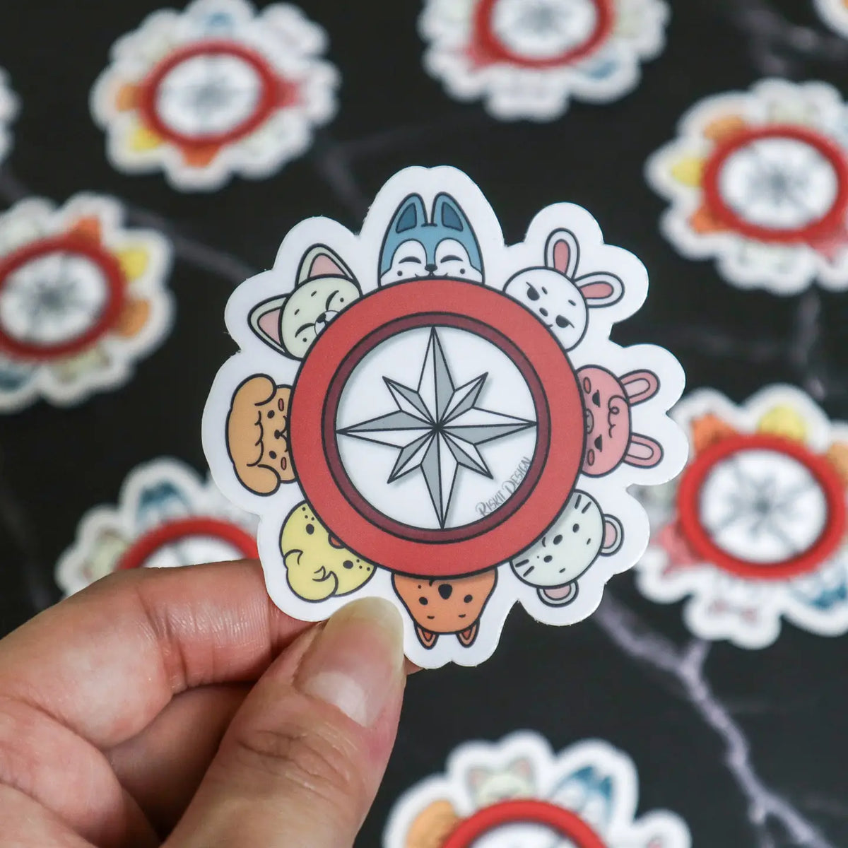 [Riskit Design] Stray Kids Compass Sticker – lilakshop